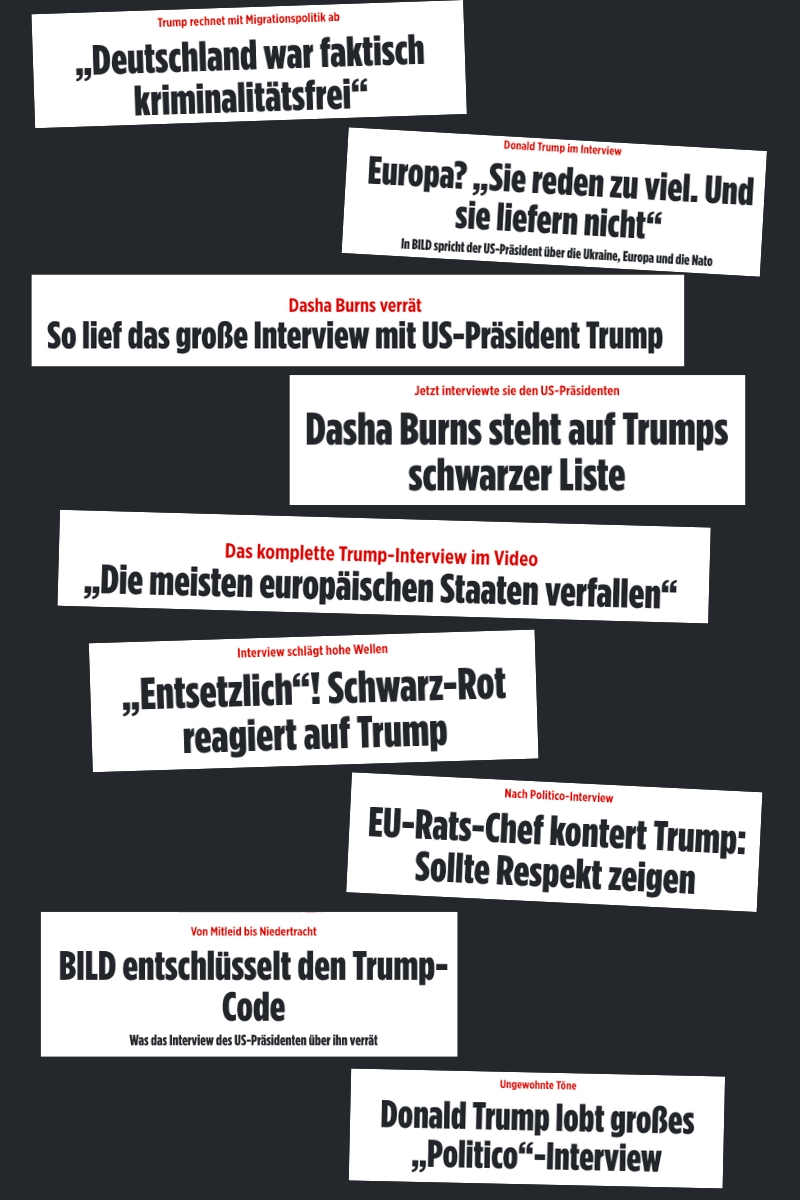 Trump-Interview: Faktisch faktenarme Bullshit-Show in „Bild“ | Übermedien